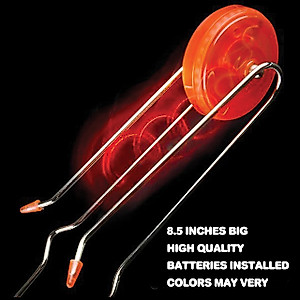 Retro Gyro Wheel Toy with Rail Twirler by ArtCreativity – 8'' Gyro Toy and 8.5'' Magic Rail Twirler – Fun Spinning and Flashing Light Sensory Toy – Great Gift for Boys and Girls