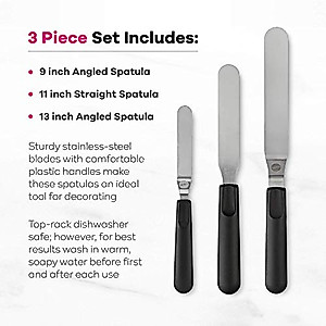 Wilton Cake Decorating Icing Spatula Set, 3-Piece