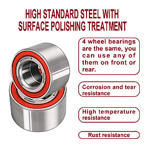 (4 Pack) Wheel Bearings Kit Compatible with Can-Am Defender/Commander/Maverick/Outlander/Renegade Replaces # 293350040, 705400088, 293350118