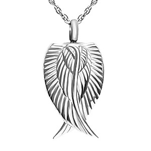 Angel Wing Cremation Necklace for Ashes Stainless Steel Urn Pendant Ashes Holder Memorial Jewelry-I’m Here WATCHING Over You