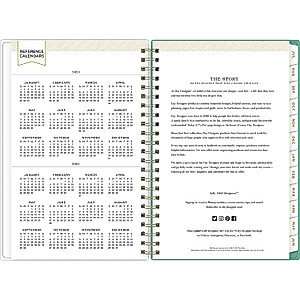 Blue Sky Day Designer for 2023-2024 Academic Year Weekly and Monthly Planner, 5' x 8', Frosted Flexible Cover, Wirebound, Palms (137892-A24)
