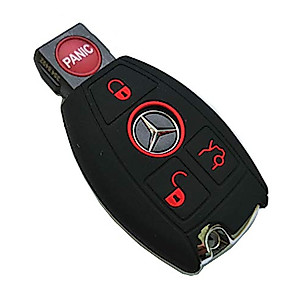 KAWIHEN Silicone Key Fob Cover Protector Fit for Mercedes Benz W203 W210 W211 AMG W204 C E R CL GL S SL BGA CLS CLK CLA SLK Classe IYZ3312