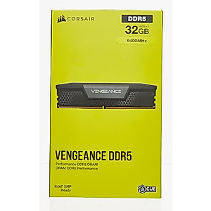 CORSAIR VENGEANCE DDR5 RAM 32GB (2x16GB) 6400MHz CL32 Intel XMP iCUE Compatible Computer Memory - Black (CMK32GX5M2B6400C32)