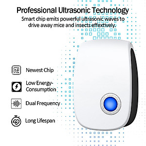 2024 Upgraded Ultrasonic Pest Control Repeller 6 Packs Electronic Pest Repellent Plug in Indoor Sonic Repellent Plug Pest Control for Rodents Cockroach Bug Roach Insects Mice Spiders Mosquitoes
