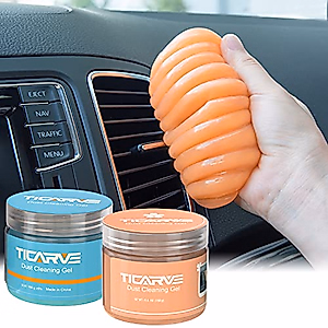 TICARVE Car Cleaning Gel Car Putty Car Cleaning Putty Auto Tools for Car Interior Cleaner Cleaning Kits Automotive Car Cleaner Blue Orange (2Pack)