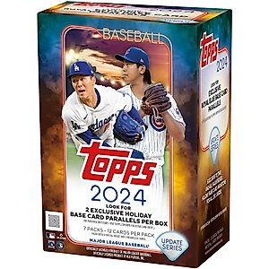Topps 2024 Updates Baseball Retail Value Box - 7 Packs per Box & 12 Cards per Pack