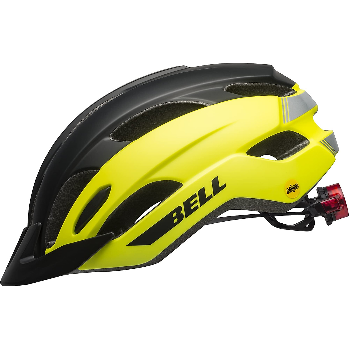 BELL Trace MIPS LED Adult Recreational Bike Helmet - Matte Hi-Viz/Black (2020), Universal Adult (53-60 cm)