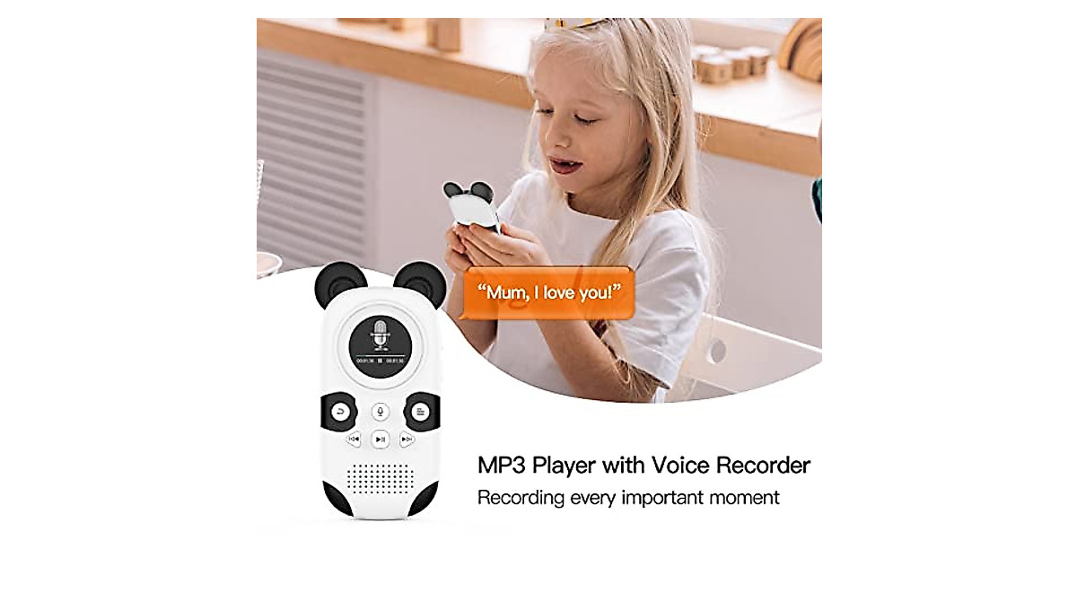 RUIZU Cute Panda Portable MP3 Player for Kids | Bluetooth