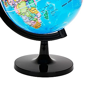Exerz 8" World Globe - Political Map Educational Globe - DIY Self Assembled School Globe