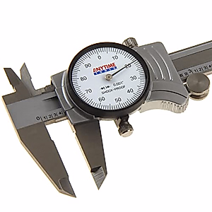 Anytime Tools Premium Dial Caliper 6"/0.001" Precision Double Shock Proof Solid Hardened Stainless Steel