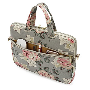 kayond White Rose Patten water resistant Laptop Shoulder Messenger Bag Case Sleeve for 12 Inch 13 Inch Laptop,Laptop Briefcase