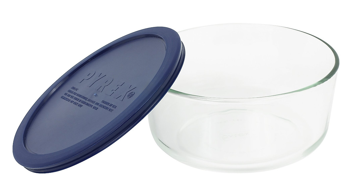 Shop Pyrex 7-Cup Round Dish with Blue Lid | Durable Storage
