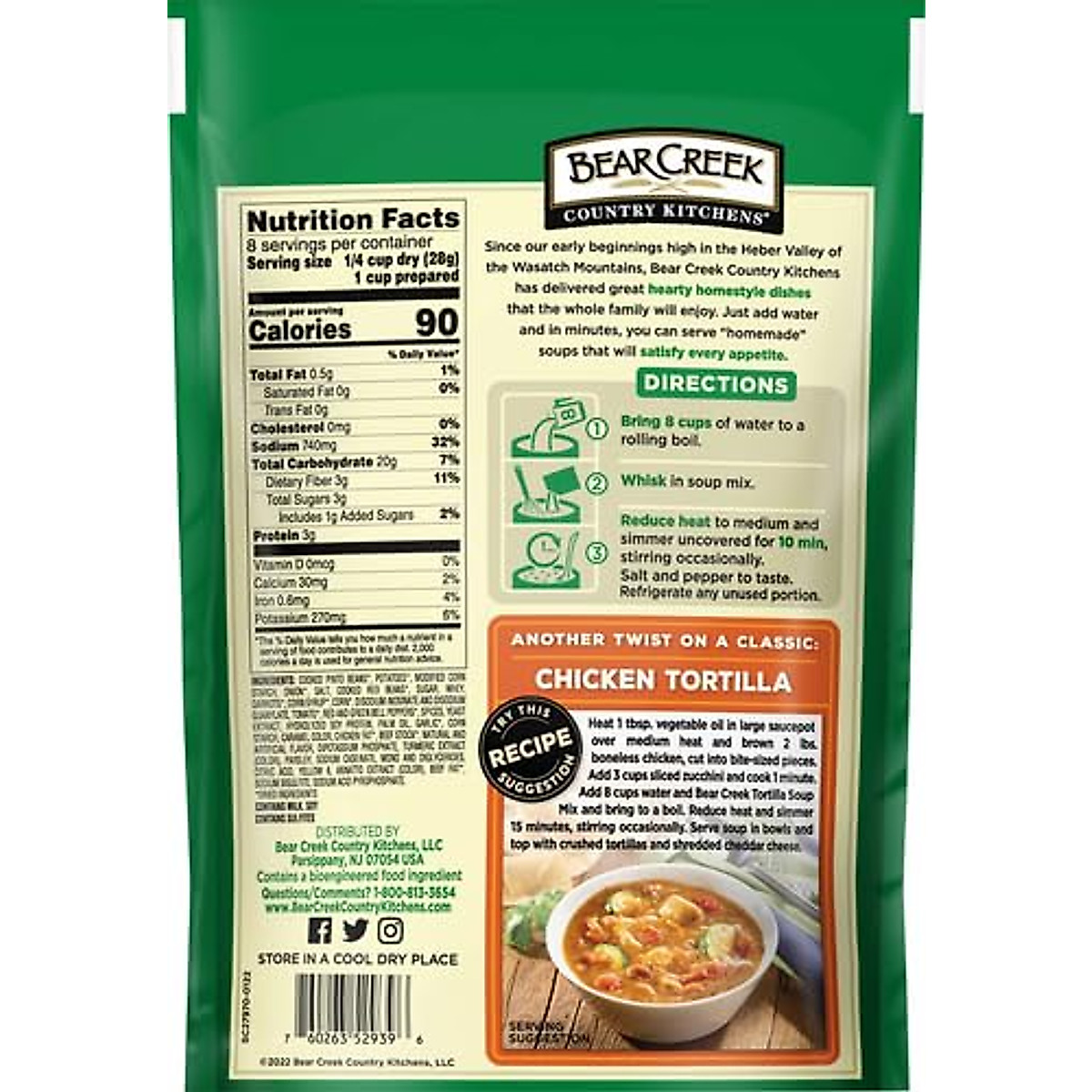 Bear Creek Soup Mix, Tortilla, 7.9 Ounce