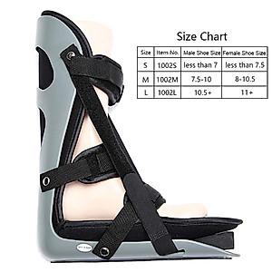 XMJESS Foot Night Splint Adjustable Foot Protectors Guard Foot Brace Support for Plantar Fasciitis. Achilles Tendonitis (Medium)