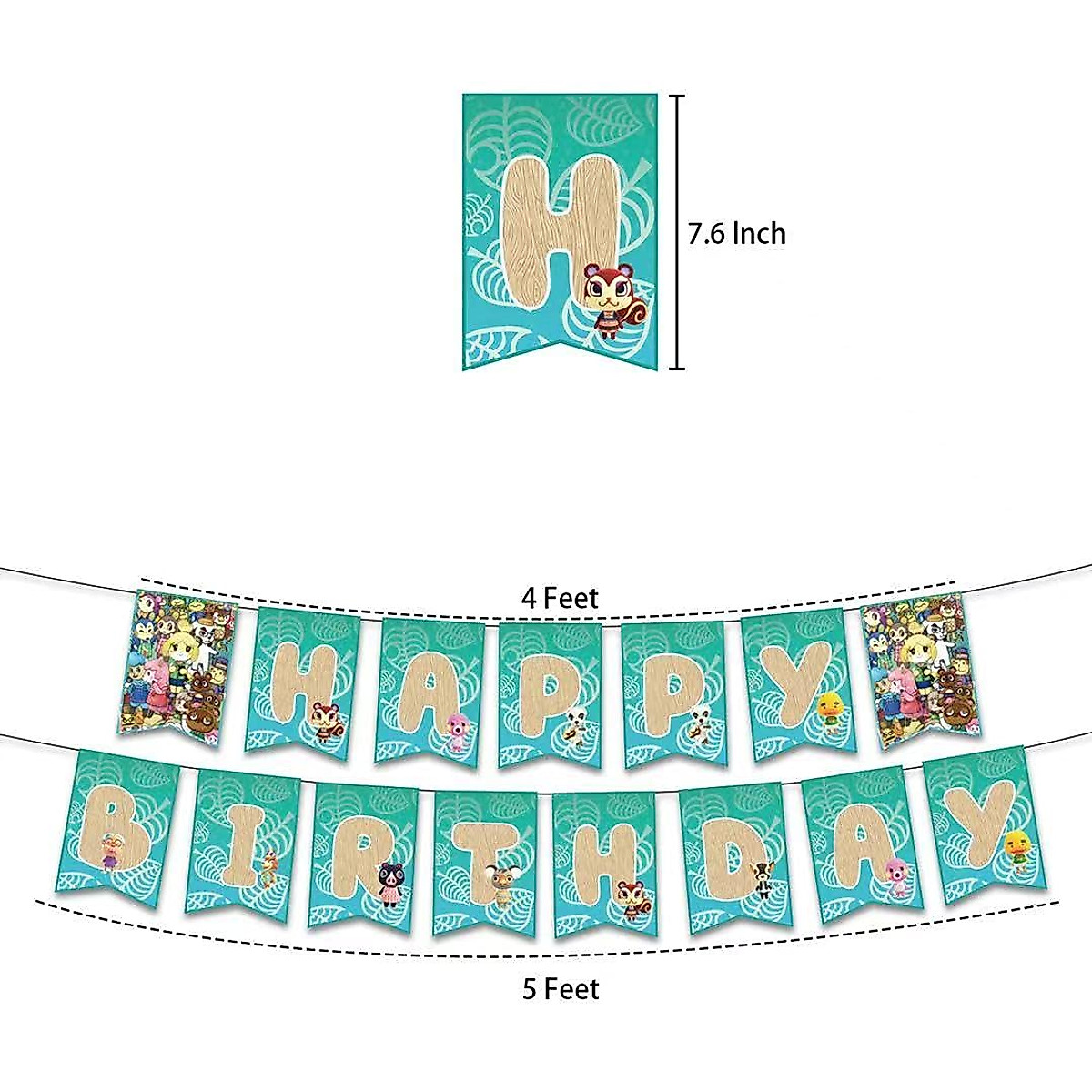 Heidaman Animal Crossing Birthday Party Supplies Animal Crossing Birthday Decorations Include Animal Crossing Banner Balloons Cake Toppers
