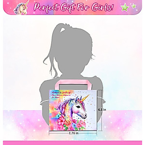 Girls Charm Bracelet Making Kit - Unicorn Jewelry Supplies Make Set DIY Art Craft Set Charm Bracelets Kits Creative Birthday Gifts for Kids Age 6 7 8 9 10 11 12 Year Old Girl Little Children Girl Toys