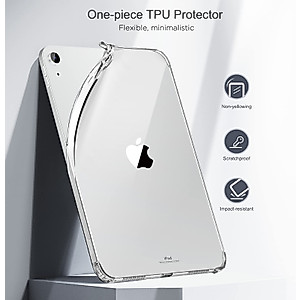 MoKo Clear Case Fit New iPad 10.9 2022, iPad 10th Generation Clear Case, Lightweight Soft TPU, Anti-Scratch Ultra Clear Protective Tablet Cover, Shockproof Impact Resistant, Clear