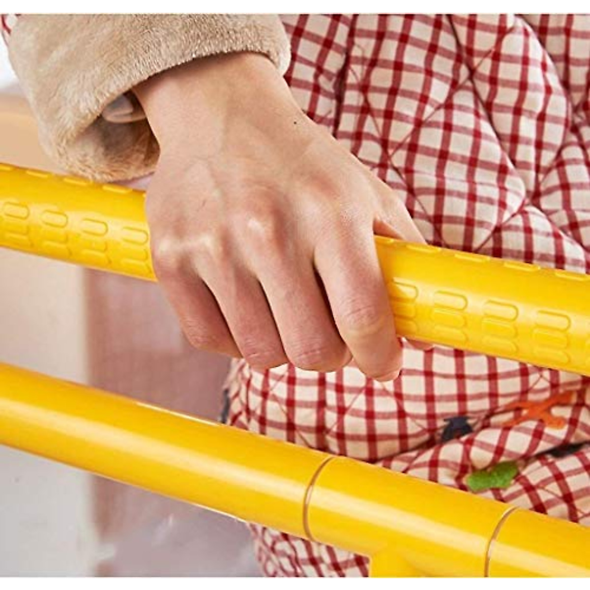 CRODY Bath Wall Attachment Handrails Grab Bar Rails Grab Bar- Multifunction Shower Safety Grab Rails Fluorescent Circle Towel Rack Bath Safety Bar Bathtub Rail Grab with Nylon Finish