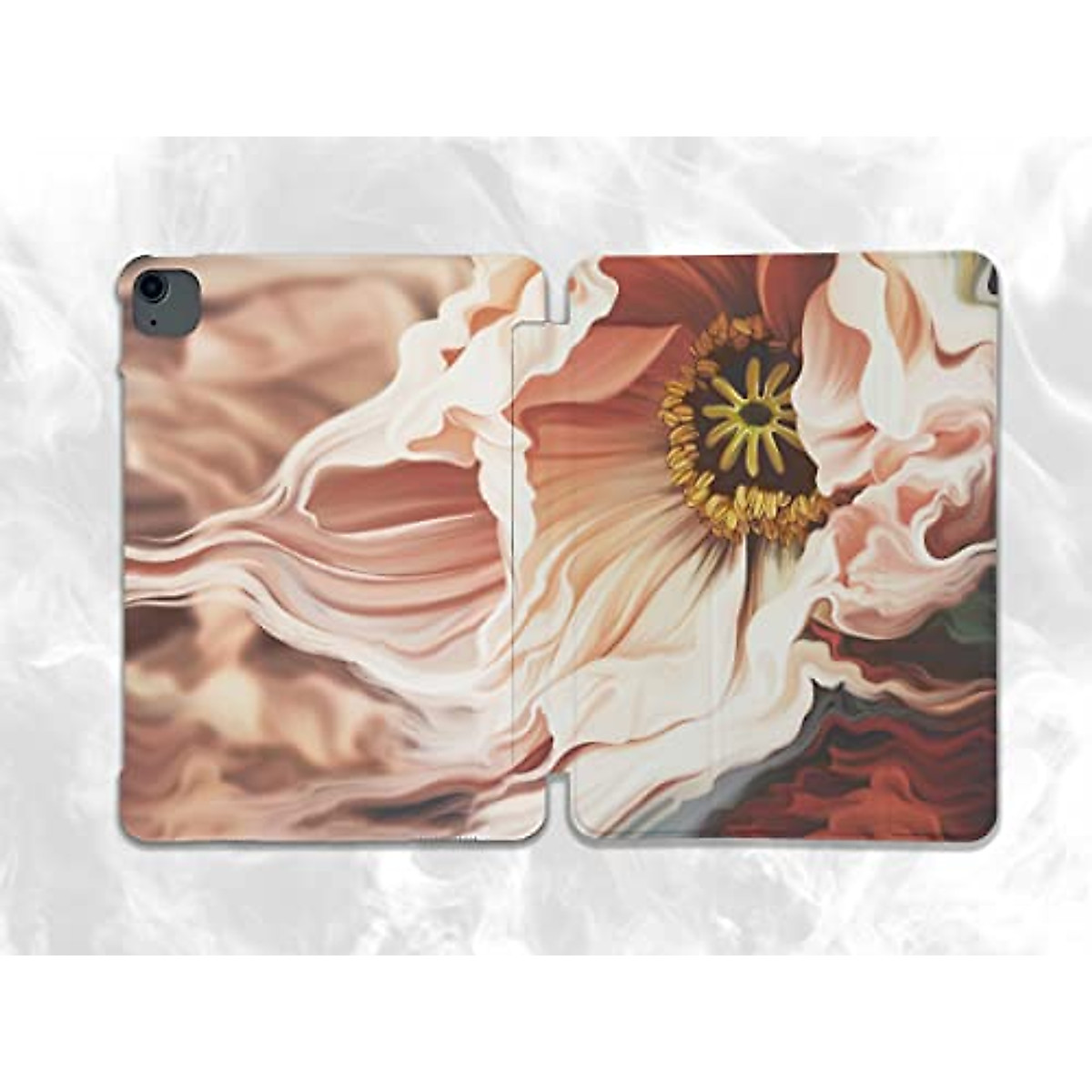 Kawaii Pink Flower Bouquet case Compatible with iPad Mini Air Pro 7.9 8.3 9.7 10.2 10.9 11 12.9 inch Pattern Cover New 2022 2021 Trifold Stand 3 4 5 6 7 8 9 Generation 383 (12.9 Pro 3/4/5 gen)