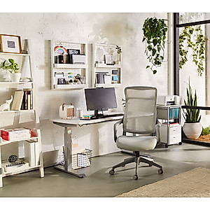 Realspace® Lenzer Mesh High-Back Task Office Chair, Gray, BIFMA Compliant