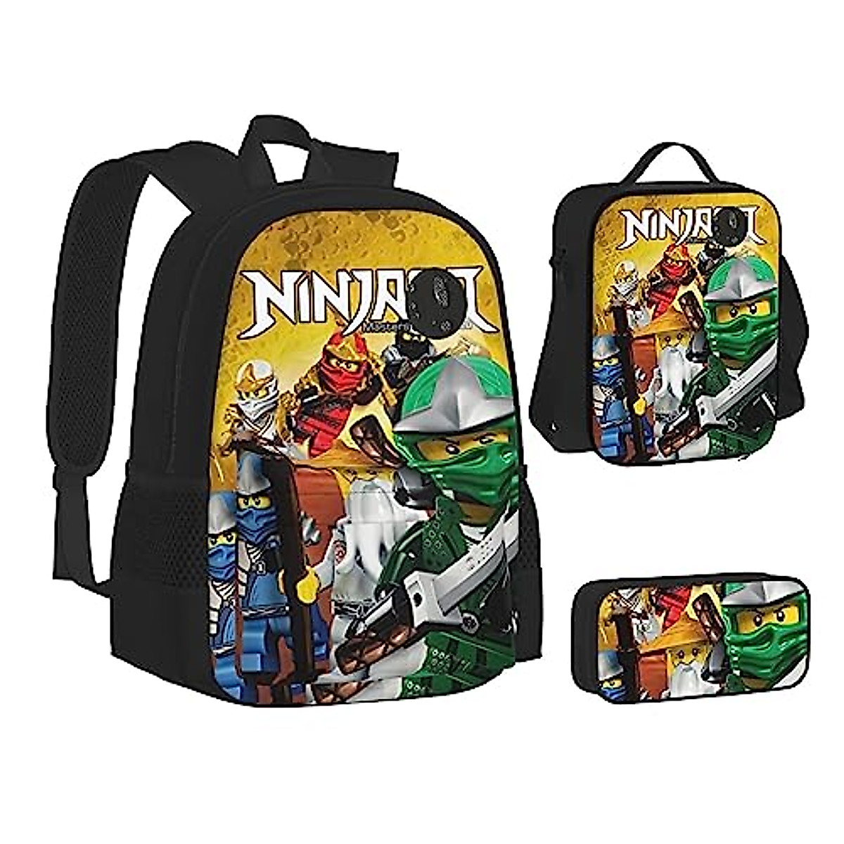 SK3S530B 3PCS Set Laptop Bag Cartoon Merch Backpack Bookbag and Lunch Box Pen Bag 3 Set Rucksack