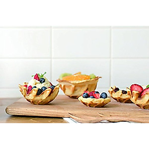 Double Waffle Bowl Maker by StarBlue - White - Make bowl shapes Belgian waffles in minutes | Best for serving ice cream and fruit | Gift ideas 110V 50/60Hz 1200W