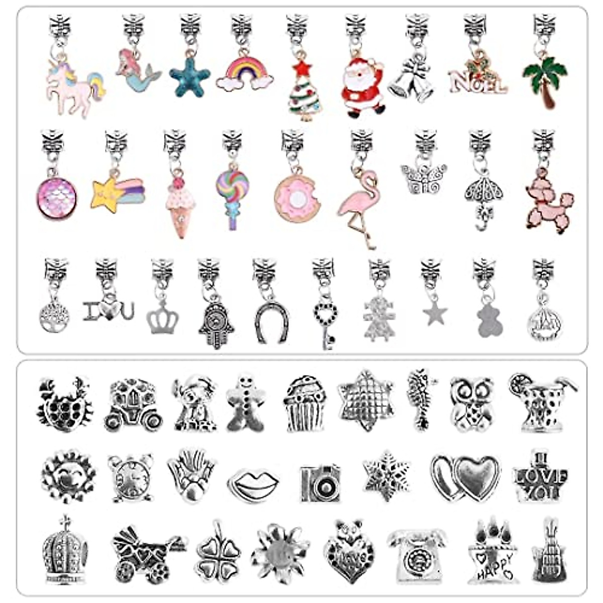 BDBKYWY Charm Bracelet Making Kit, Teen Girl Gifts Jewelry Making Kit, Unicorn/Mermaid Girl Toys Art Supplies Crafts for Girls Age 8-12