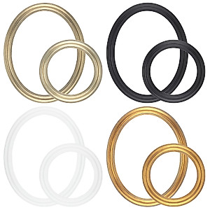 Stein Design Oval Frames - Hand-Finished Open-Back Oval Frames for Canvas, Does not Include Glass or Backing - [Champagne Silver - 11"x14"]