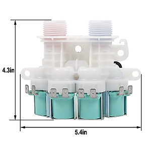 W11165546 Washer Water Inlet Valve - Compatible with May.tag &Whirlpool Washing Machine wm0642hw wm0642hw mah7500aww,Replace#w11096267