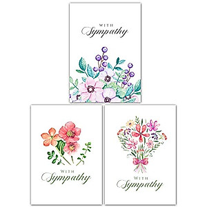 Sweetzer & Orange Sympathy Cards with Envelopes Set – 15 Cards – Blank Condolence Card Pack for Funeral and Bereavement Greetings. Sorry for Your Loss, and Thinking of You - 5x7