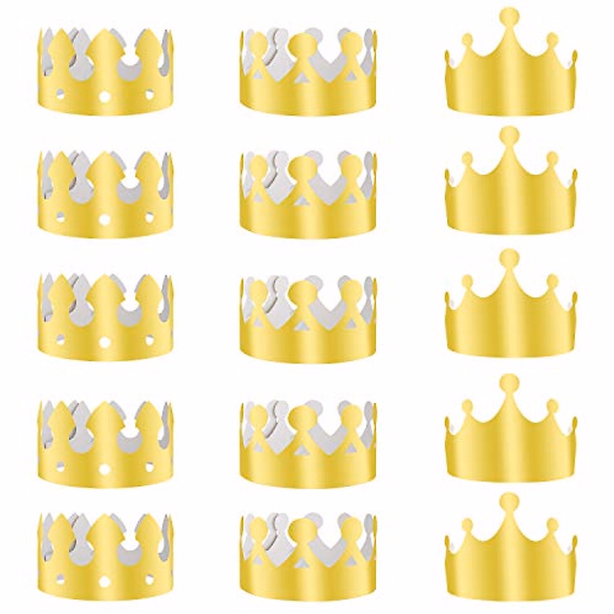 TUPARKA 36 PCS Paper Crowns Hat Gold Foil Crowns Paper Party Hat for Birthday Party, Baby Shower
