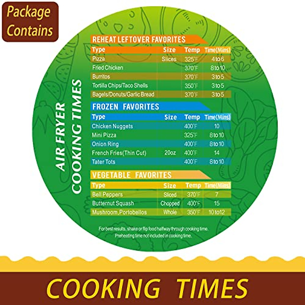 Air Fryer Disposable Paper Liners, 50Pcs 6.3 Inch Air Fryer Baking Parchment Paper Liner with Air Fryer Cheat Sheet