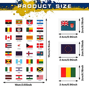 BENBO 384Pcs World Flag Stickers Flag Stickers Country Sticker Country Flags of The World Sticker 192 Countries Flag Stickers for School, Journal, Scrapbook