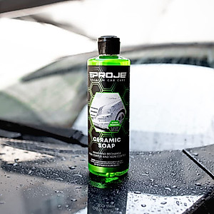 PROJE' Premium Car Care - Ceramic Car Wash Soap - PH Balanced - Deep Cleaning & High Foaming - SiO2 Ceramic Car Shampoo - Works with Foam Cannons, Foam Guns, or Bucket Washes