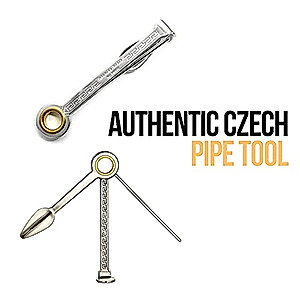 100% Authentic Czech Stainless Steel 3 in 1 Tobacco Pipe Tool Cleaner - Smoking Pipe Reamer Tamper Pokers Tool