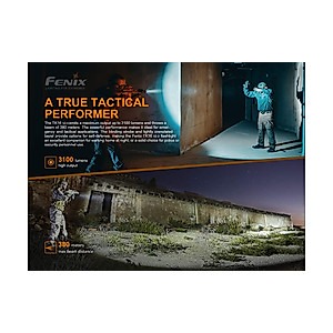 Fenix TK16 v2.0 Tactical Flashlight, 3100 Lumen Long Throw, USB-C Rechargeable, with LumenTac Organizer