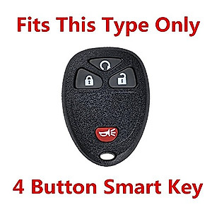 RPKEY Leather Keyless Entry Remote Control Key Fob Cover Case Protector Rep⼃lacement Fit for Remote Holder Buick Cadillac Chevrolet GMC Pontiac OUC60270 15913421