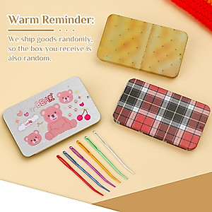 12 Pieces Yarn Needle, Tapestry Needle Bent Embroidery Needles Bent Tip Needles, and 6 Pieces Large-Eye Blunt Needles with Iron Box for Knitting Crochet (Random Color)