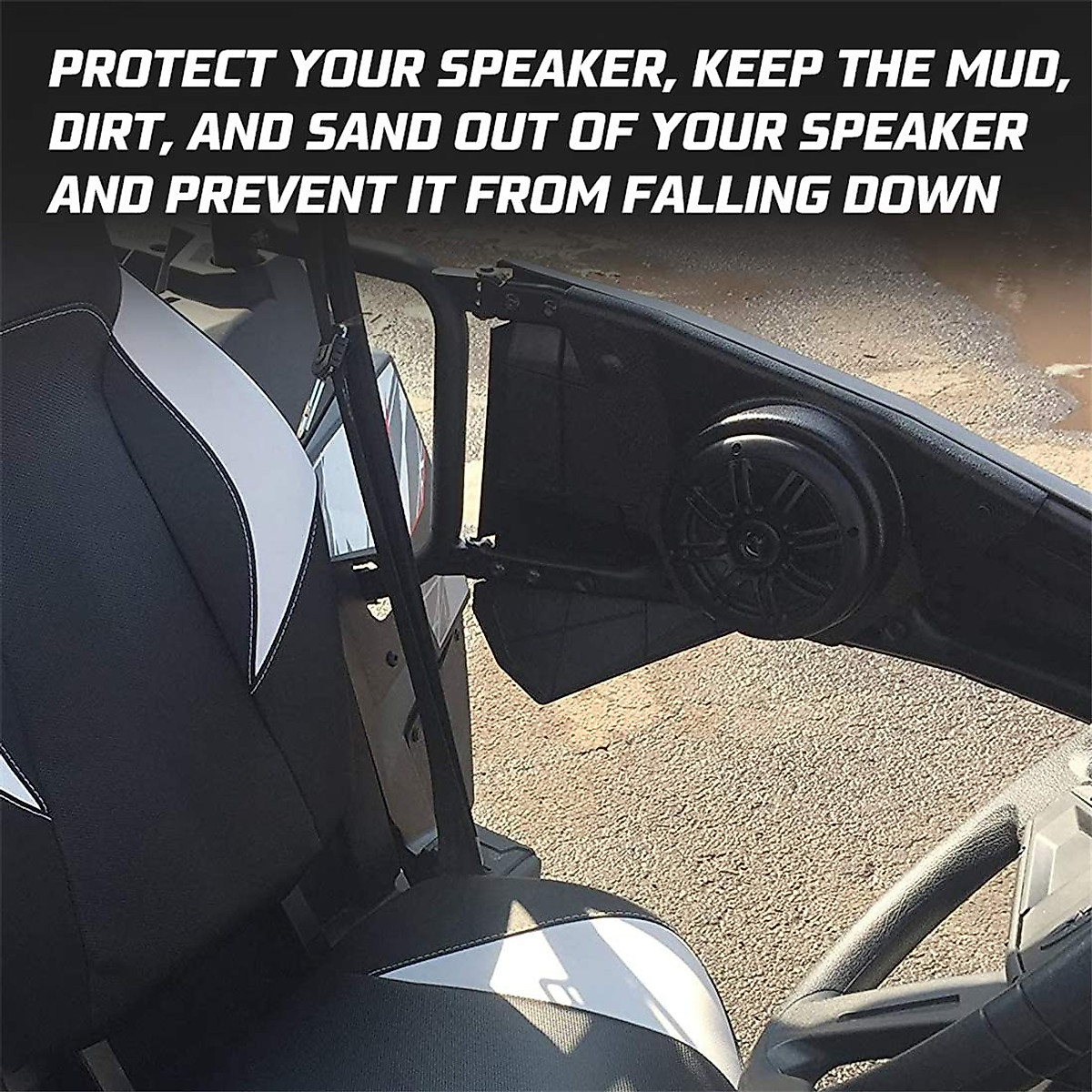 Kiwi Master Front Door Speaker Mount Panel Compatible with 2014-2023 Polaris RZR XP 1000 900 S Turbo Accessories 6.5 inch Speaker Pods Enclosure