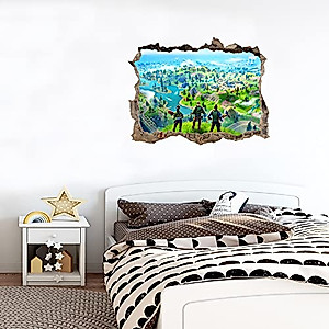 Hiromi Video Game Wall Decals Gaming Room Decor ,Game Stick Poster Decals, Vinyl Wallpaper for Rooms,Gift Kids Boys Girls Men Teen (E)