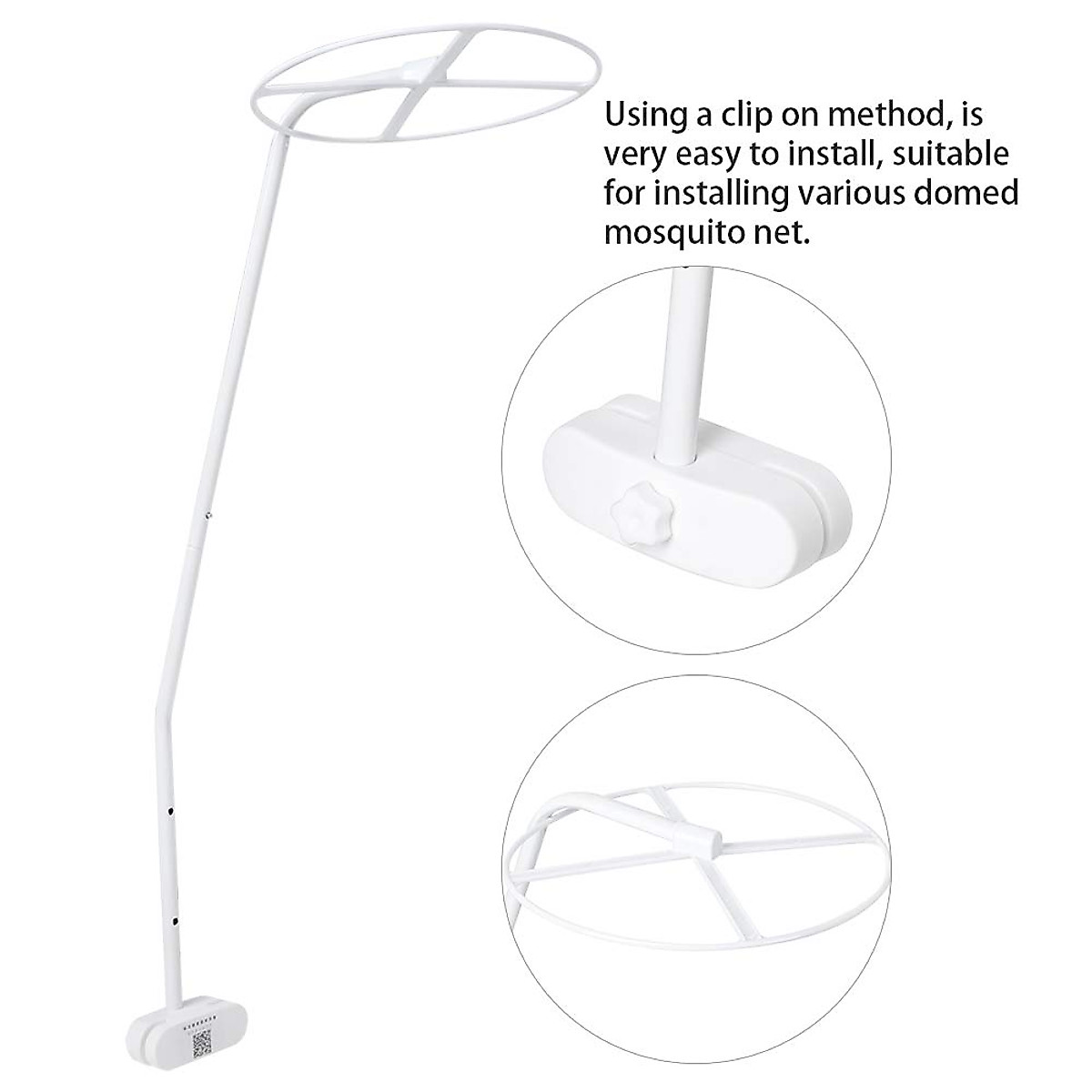 Mosquito Net Holder,Mosquito Net Stand Holder Set Adjustable Clip-On Crib Canopy Holder Rack Mosquito Net Accessories