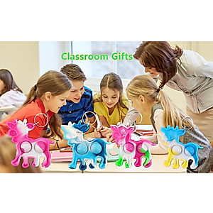 Roaqua 30 Cow Fidget Pop Gifts Prizes for Kindergarten Kids,Bulk Mini Birthday Graduation Summer Party Favors for Classroom students