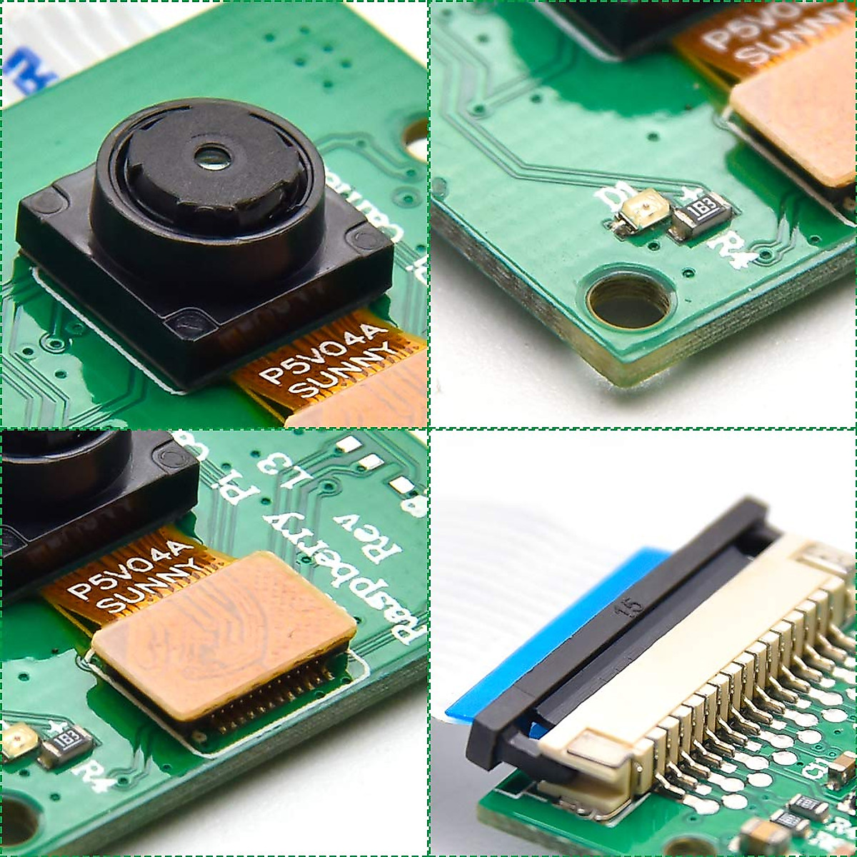 KEYESTUDIO for Raspberry Pi Camera, 5MP 1080p Camera Module with OV5647 Sensor Video Webcam for Raspberry Pi Model A/B/B+, Pi 2, Raspberry Pi 3, 3B+, Pi 4B Ras Pi 4 Zero W Camera with Flex Cable