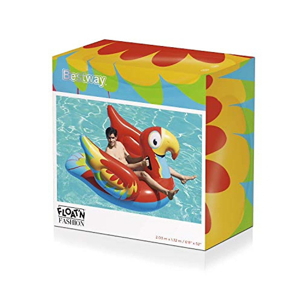 Bestway 41127 Peppy Parrot Ride-On Pool Inflatable, Red