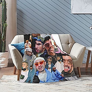 Singer Rapper Ultra Soft Throw Blankets Flannel Fleece All Season Blanket Light Weight Living Room/Bedroom/Sofa Warm Blanket 60"x50"