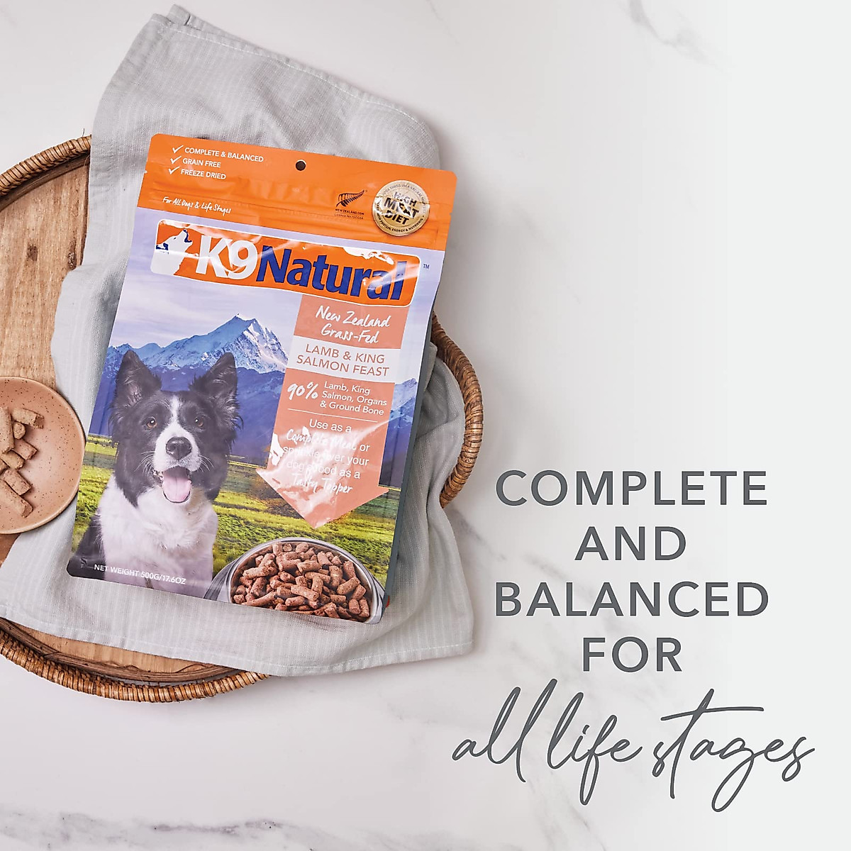 K9 Natural - Grain Free Freeze Dried Dog Food Topper - Hoki & Beef, 3.5oz