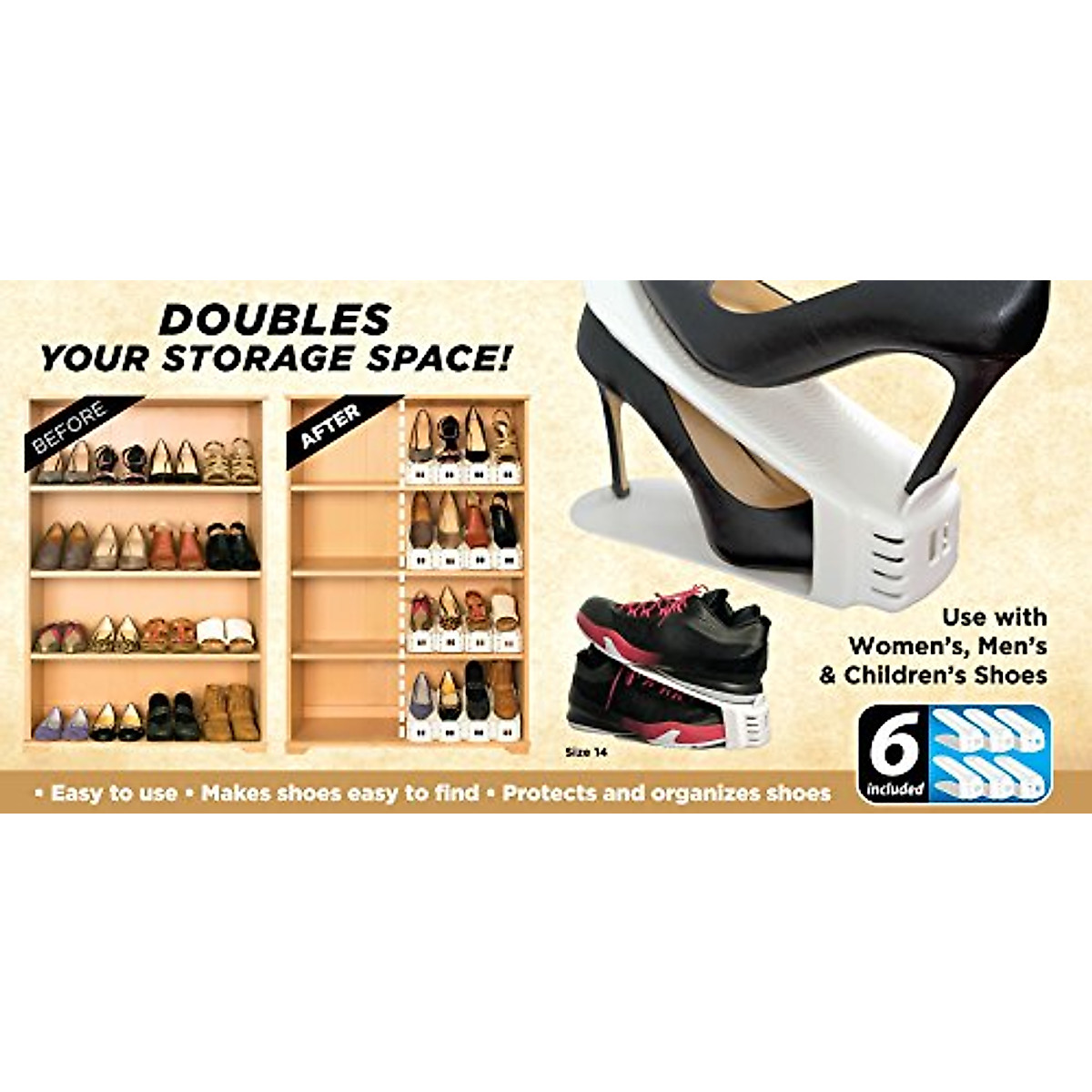 Shoe Slotz Space Saver, 6 Piece Set (1)