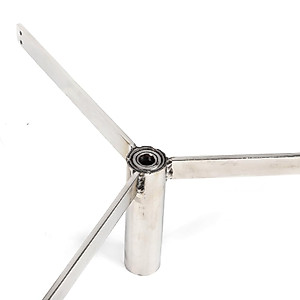 40cm Crepe Spreader Round Stainless Steel Crepe Batter Spreader Manual Non-Stick Pancake Pizza Batter Spreader Tool Crepe Maker Machine (Silver)