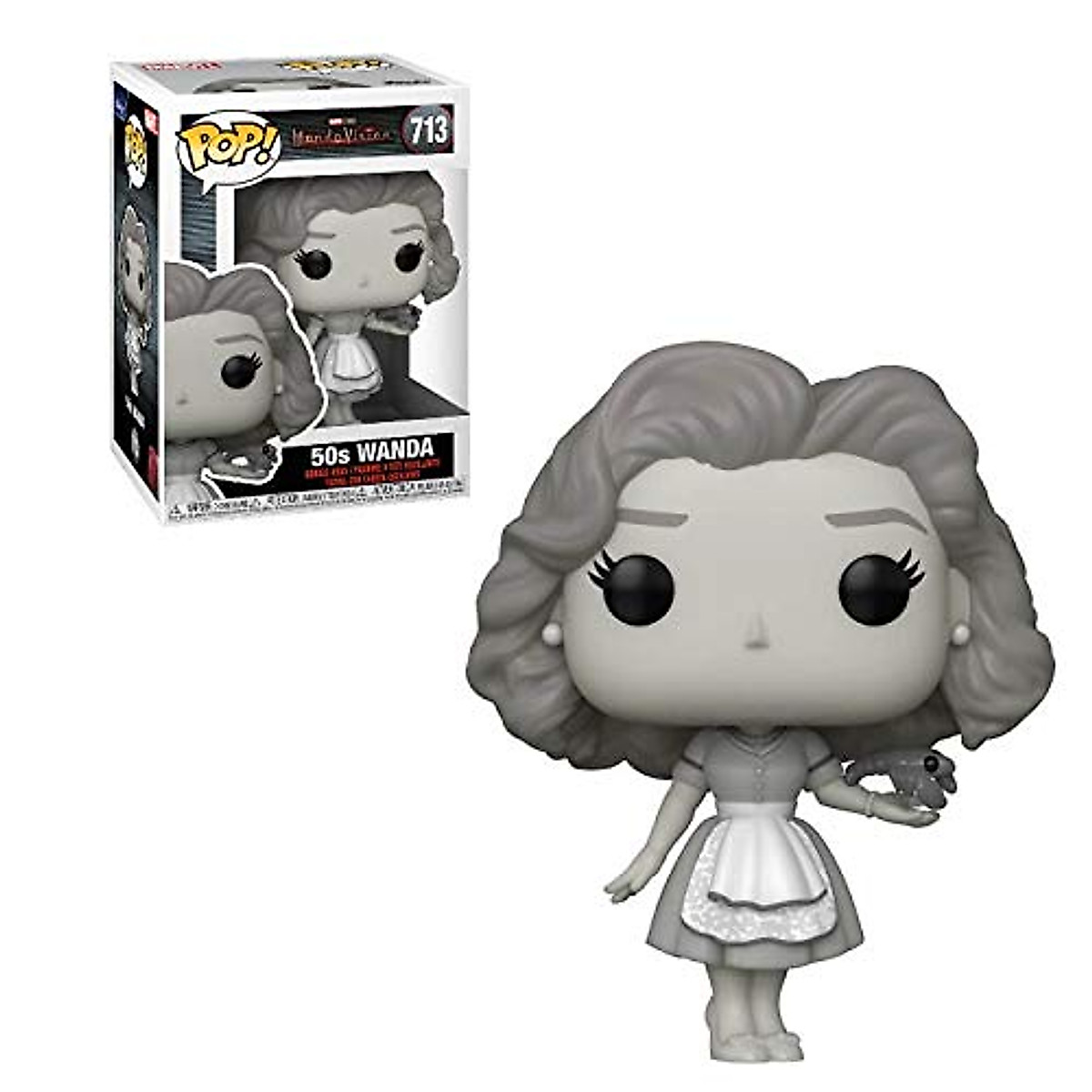 Wanda 50s B&W Pop #713 Pop TV: Wanda Vision Vinyl Figure (Bundled with EcoTek Protector to Protect Display Box)