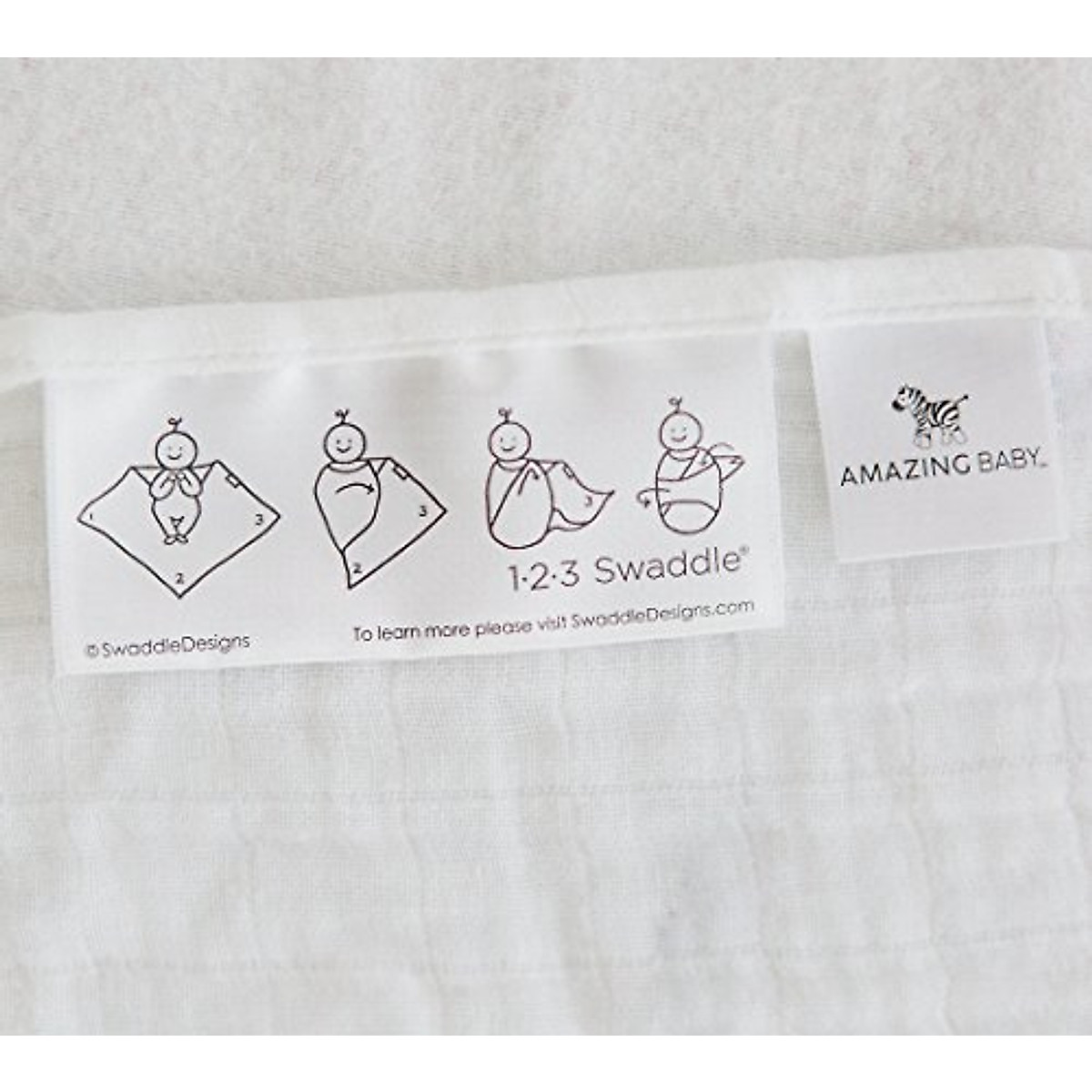 Amazing Baby Silky Swaddle Muslin Blankets, Set of 2, Bamboo Viscose, Drops and Dots, Blue